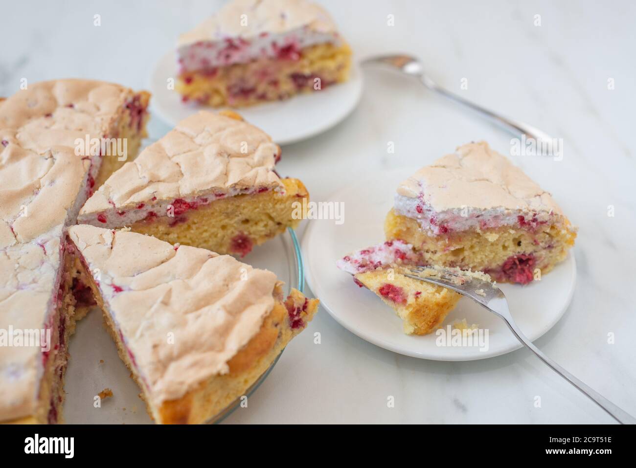 Raspberry Meringue Pie Stock Photo - Alamy