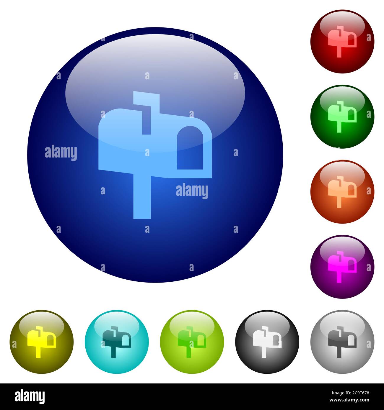 Round mailbox Stock Vector Images - Alamy