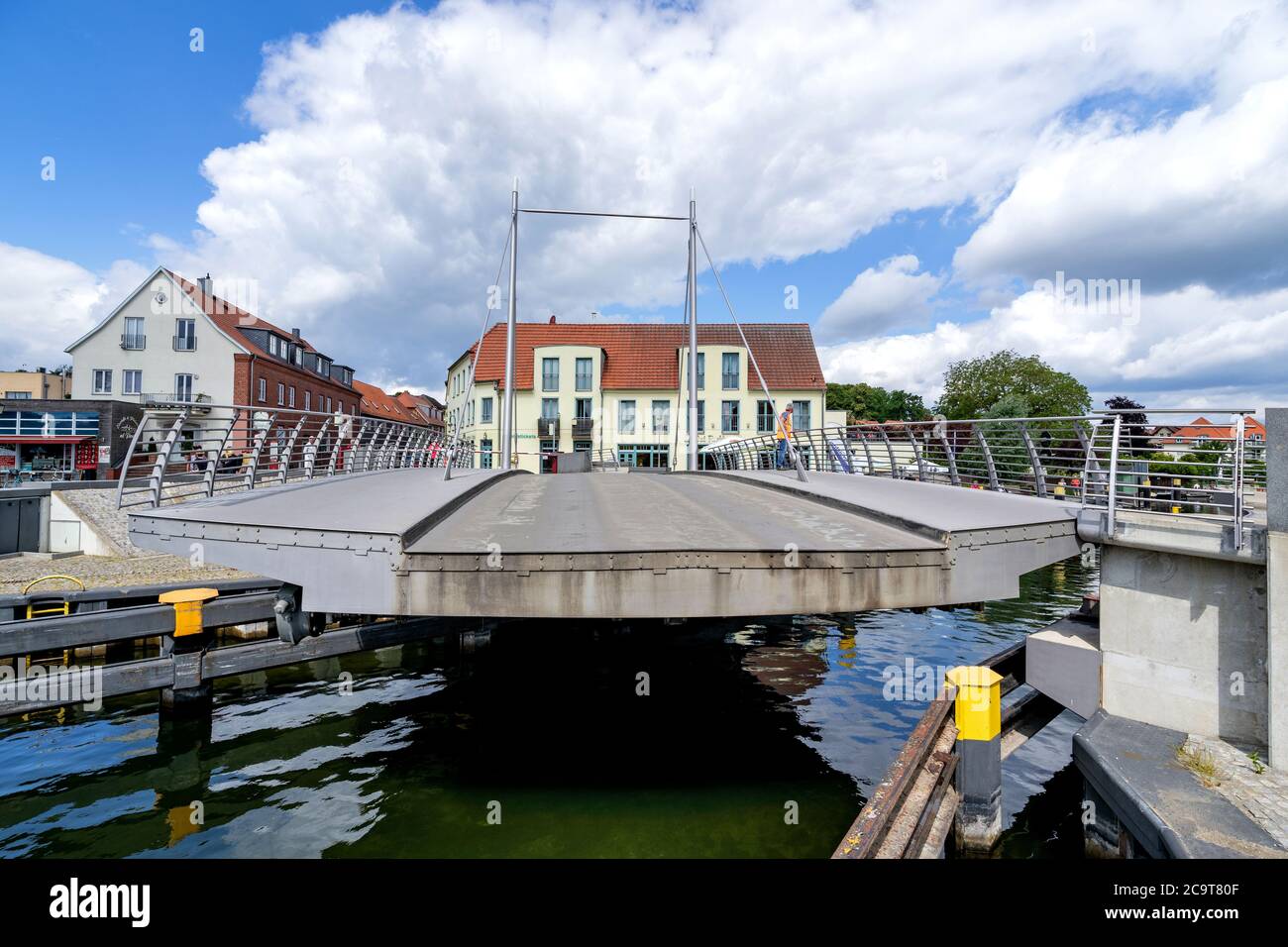 rotating swing bridge in Malchow, Germany Stock Photo - Alamy