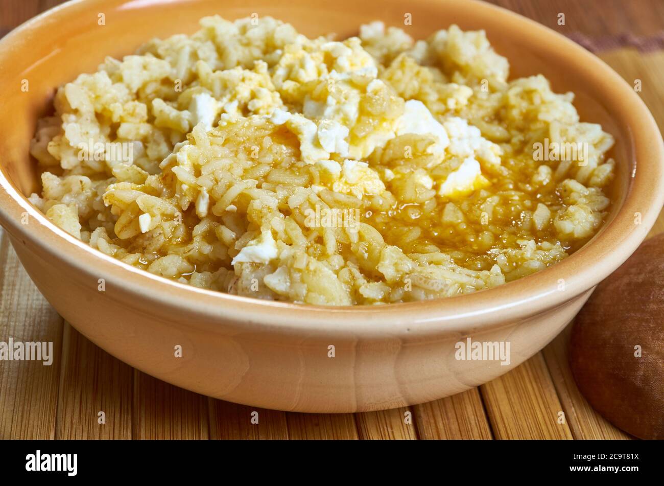 Grutjespap - Dutch porridge made with buckwheat, milk, and salt Stock ...