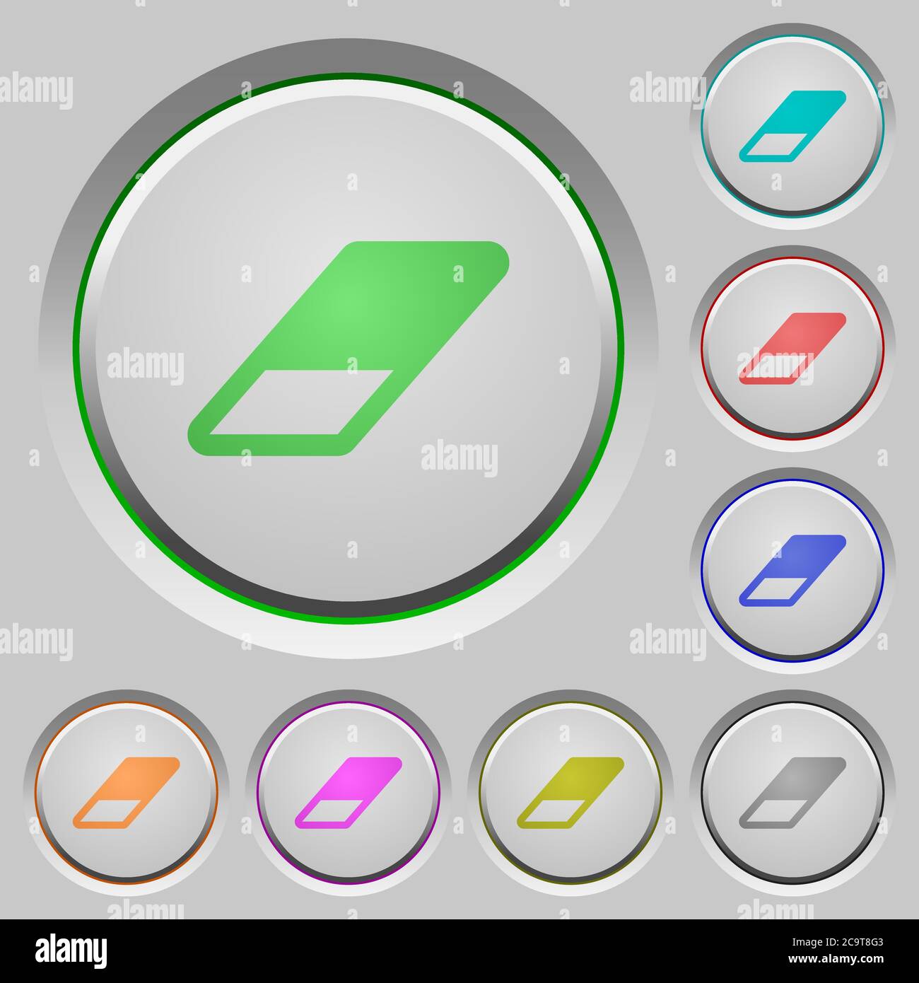 Eraser color icons on Stock Vector Images - Alamy