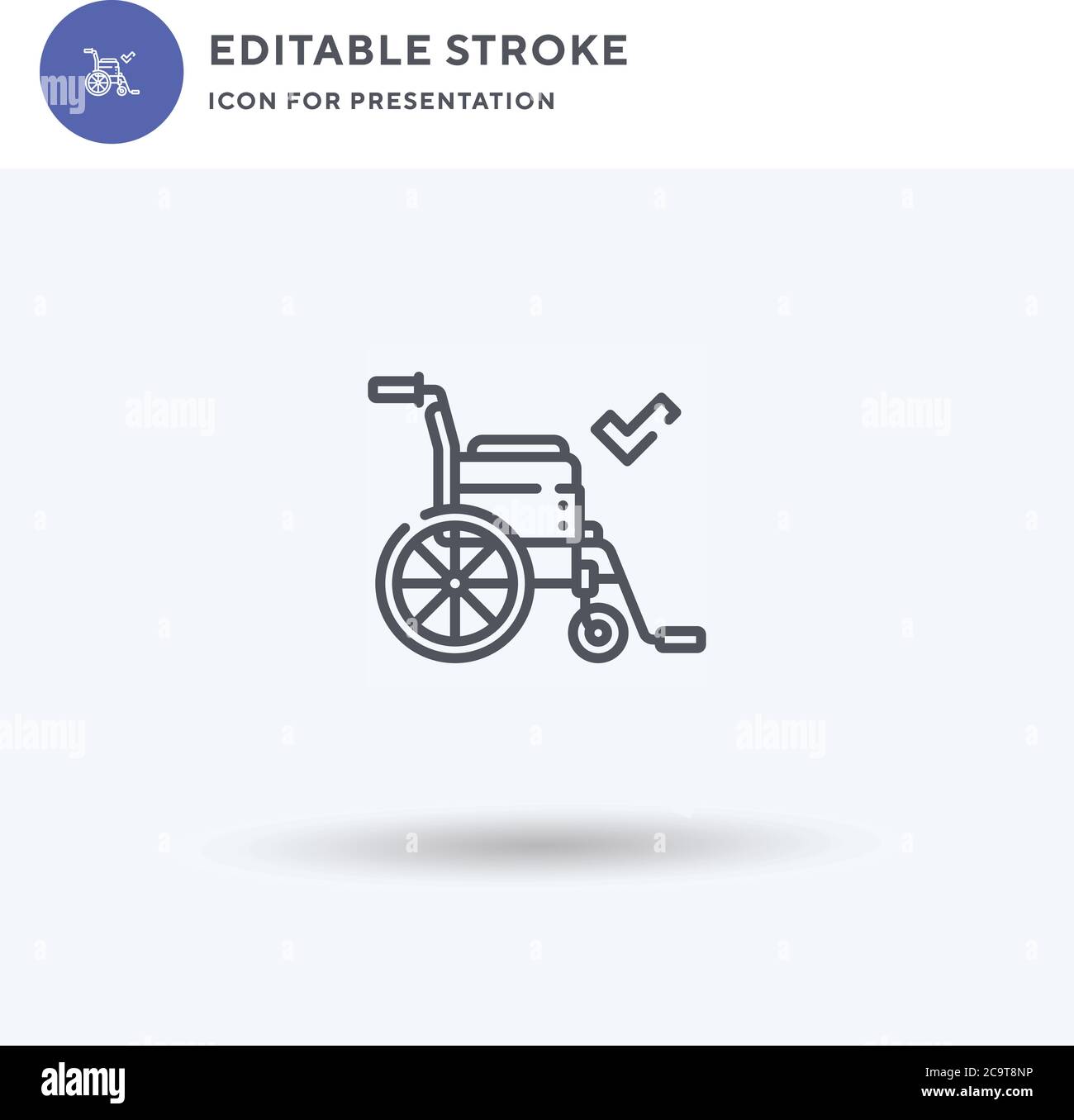 Wheelchair icon vector, filled flat sign, solid pictogram isolated on ...