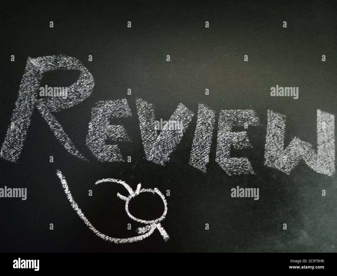 Review word presented on chalkboard concept for business educational ...
