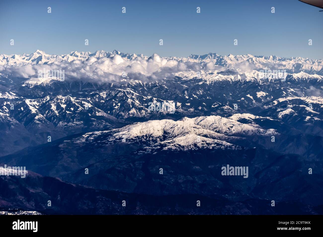 Photograph of snow covered mountains of Himalayas at Kashmir India ...