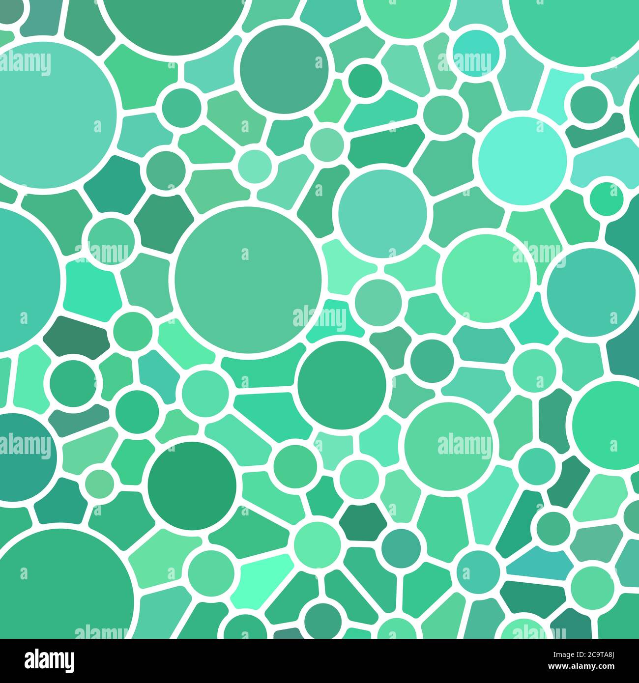 abstract vector stained-glass mosaic background - teal circles Stock Vector Image & Art - Alamy