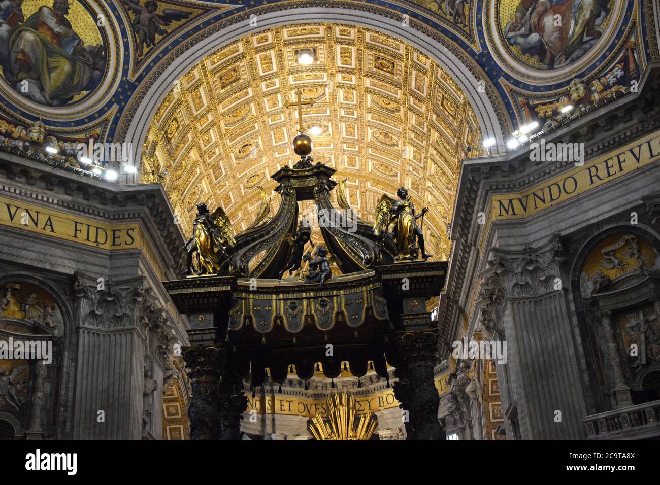 Inside St. Peter's Basilica in the city of Rome, Italy Stock Photo - Alamy