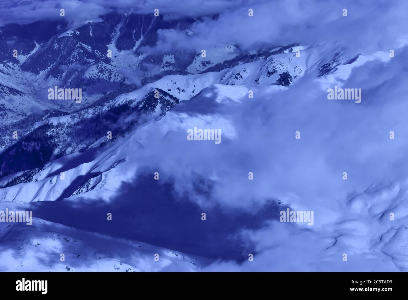Photograph of snow covered mountains of Himalayas at Kashmir India ...