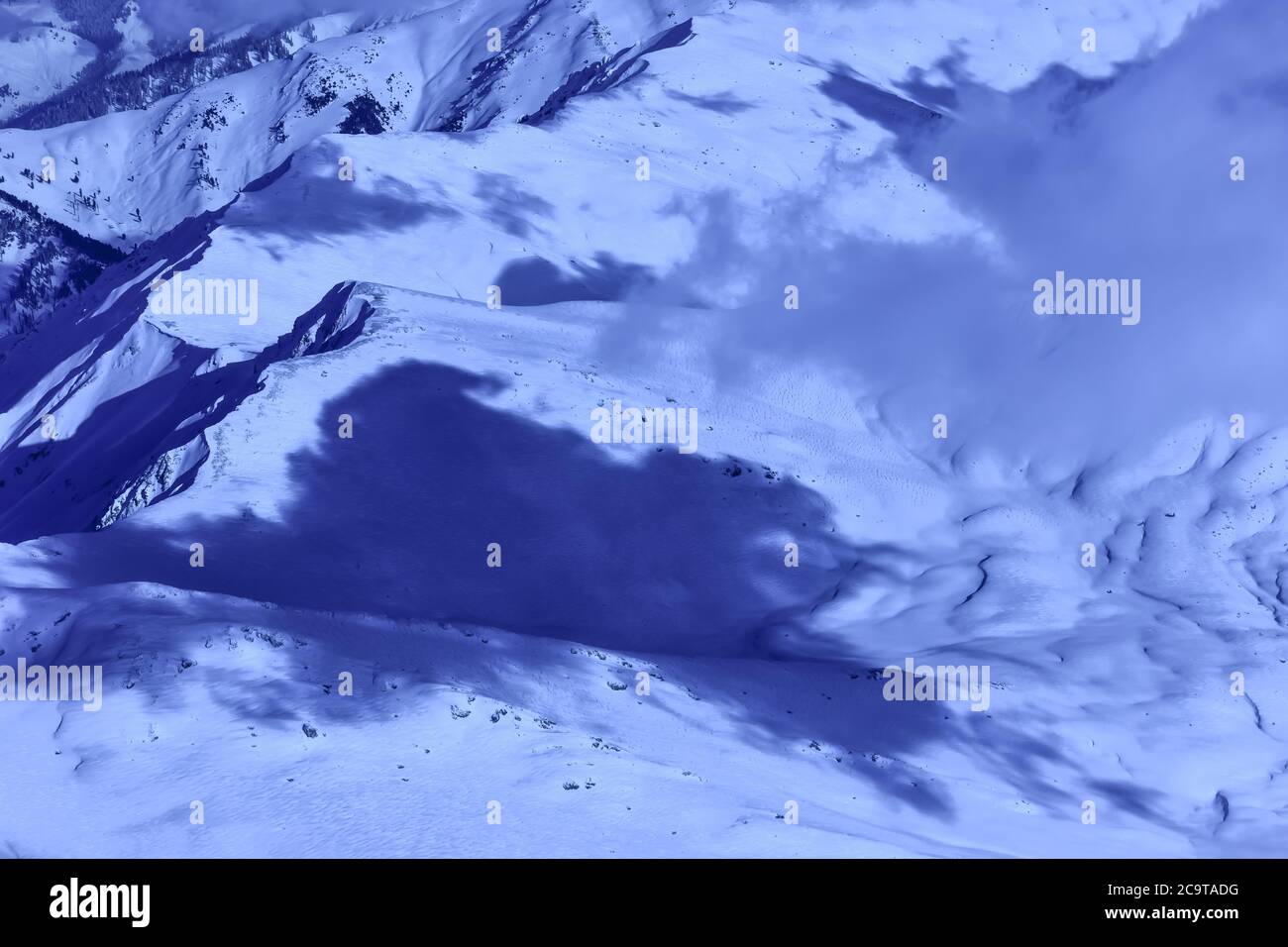 Photograph of snow covered mountains of Himalayas at Kashmir India ...