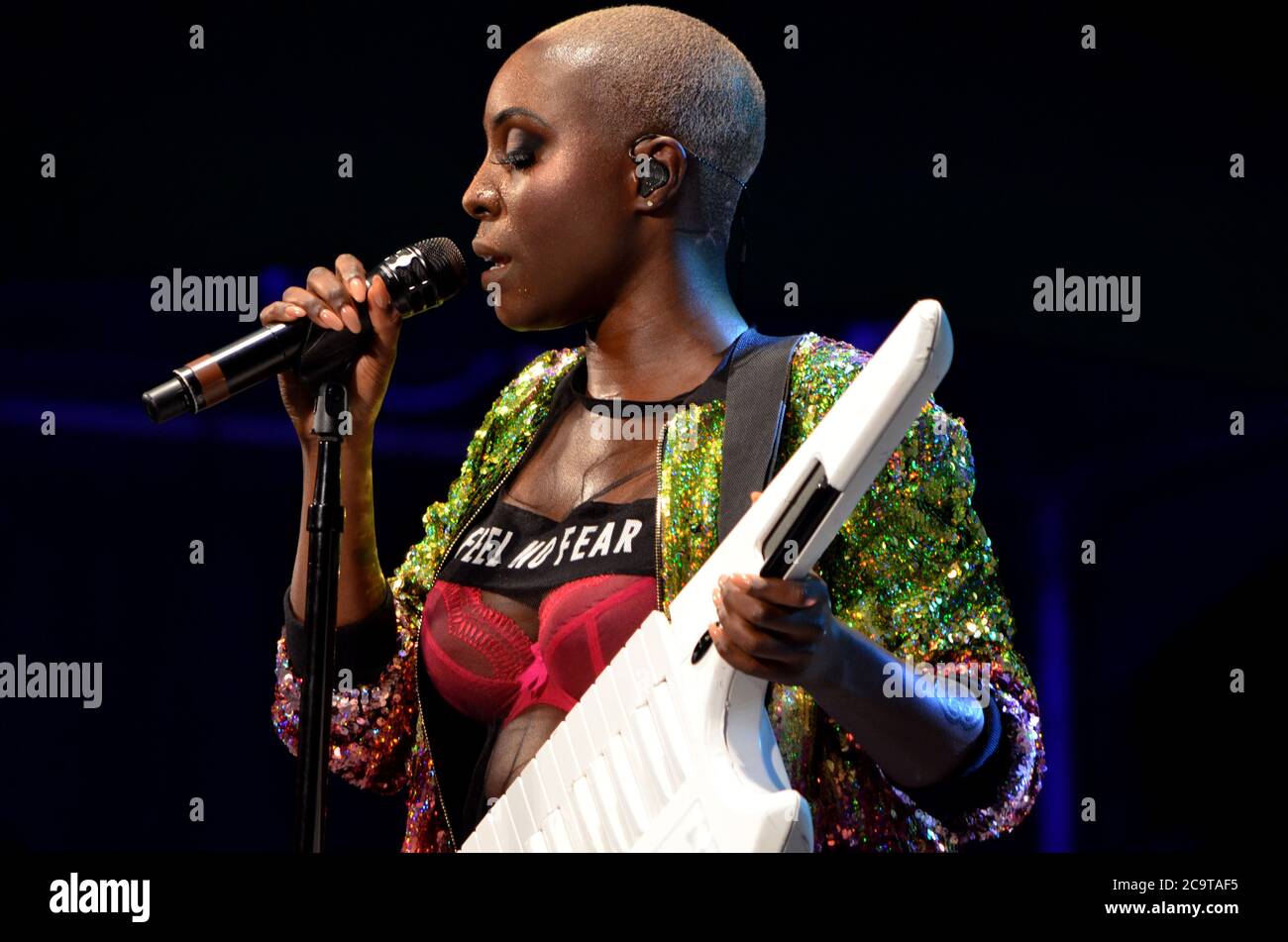 British singer/songwriter Laura Mvula at Central Park SummerStage in ...