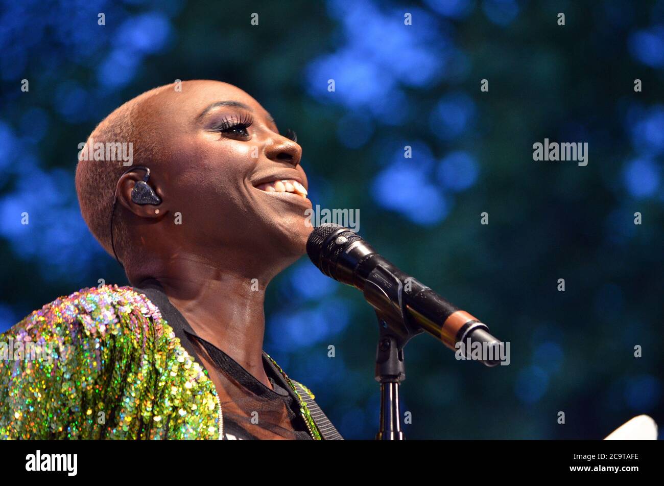 British singer/songwriter Laura Mvula at Central Park SummerStage in ...