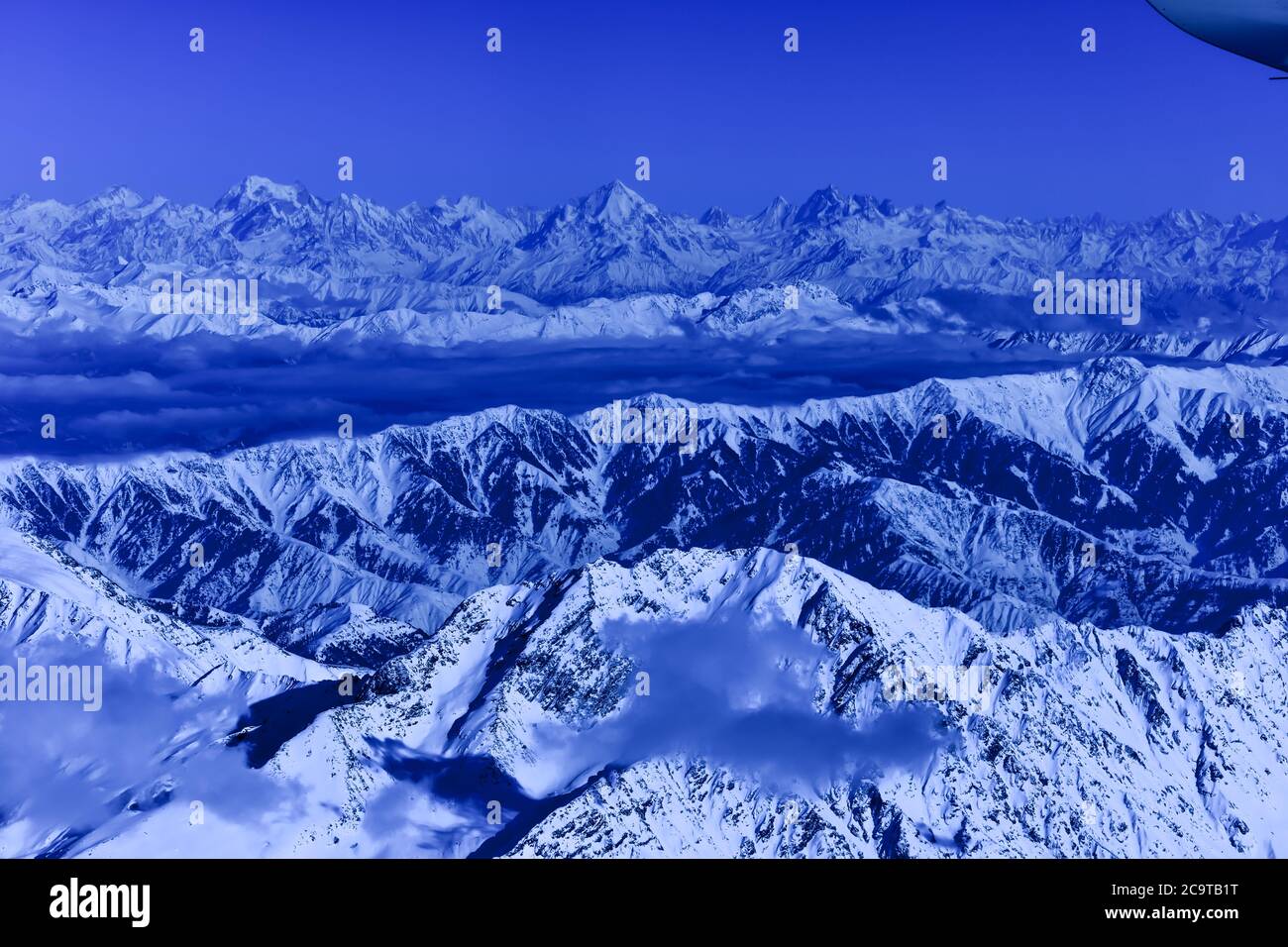 Photograph of snow covered mountains of Himalayas at Kashmir India ...