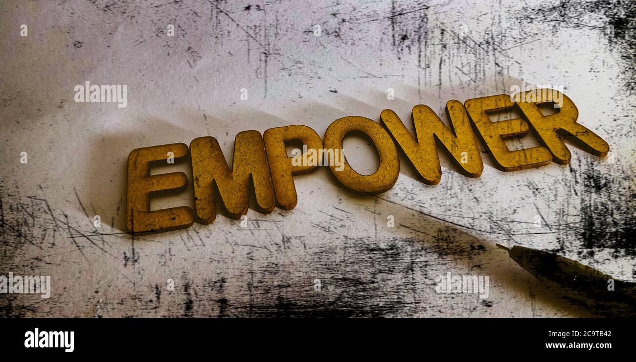 Empower word communication art abstract visible at beautiful business ...