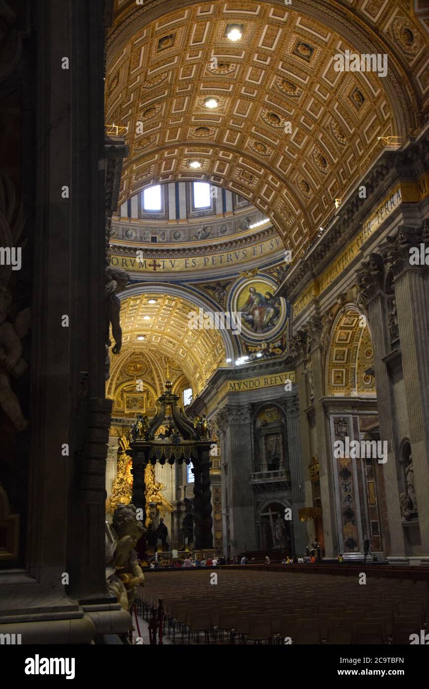 Inside St. Peter's Basilica in the city of Rome, Italy Stock Photo - Alamy