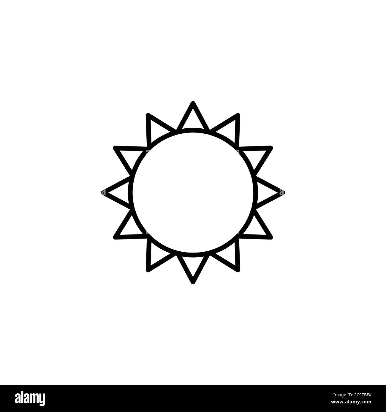 sun icon vector Stock Vector Image & Art - Alamy