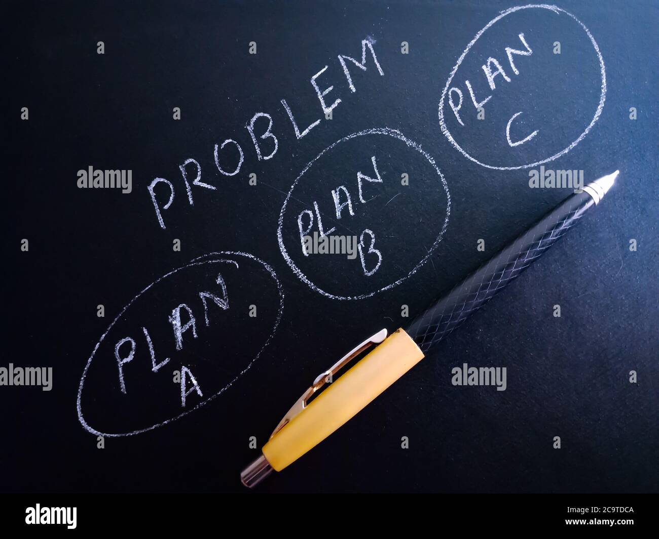 Three type of plan for problem solving business concept word presented ...