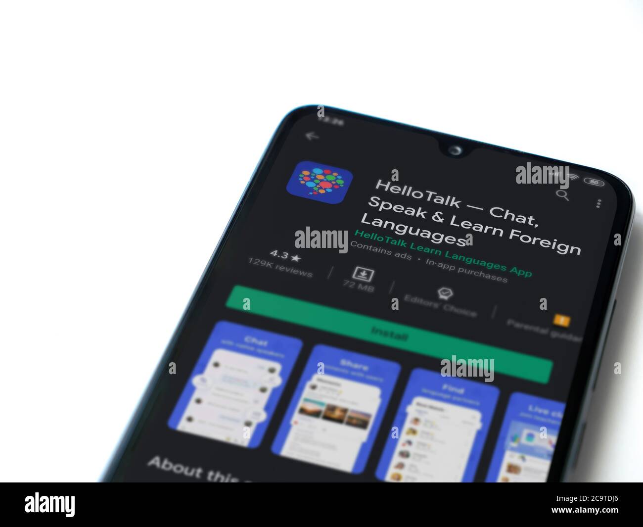 Lod, Israel - July 8, 2020: HelloTalk - Language learning app play ...
