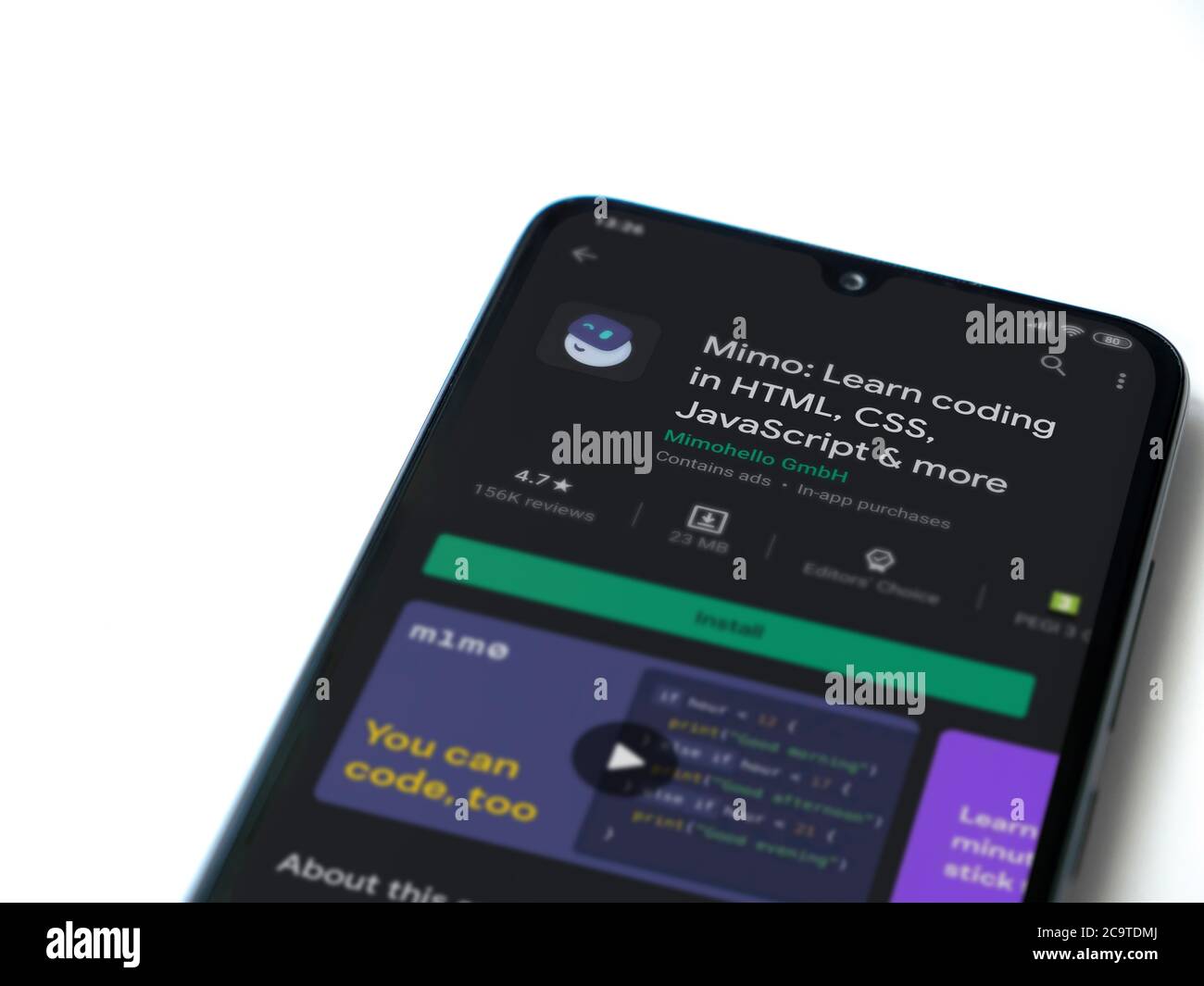 Lod, Israel - July 8, 2020: Mimo - Learning coding app play store page ...