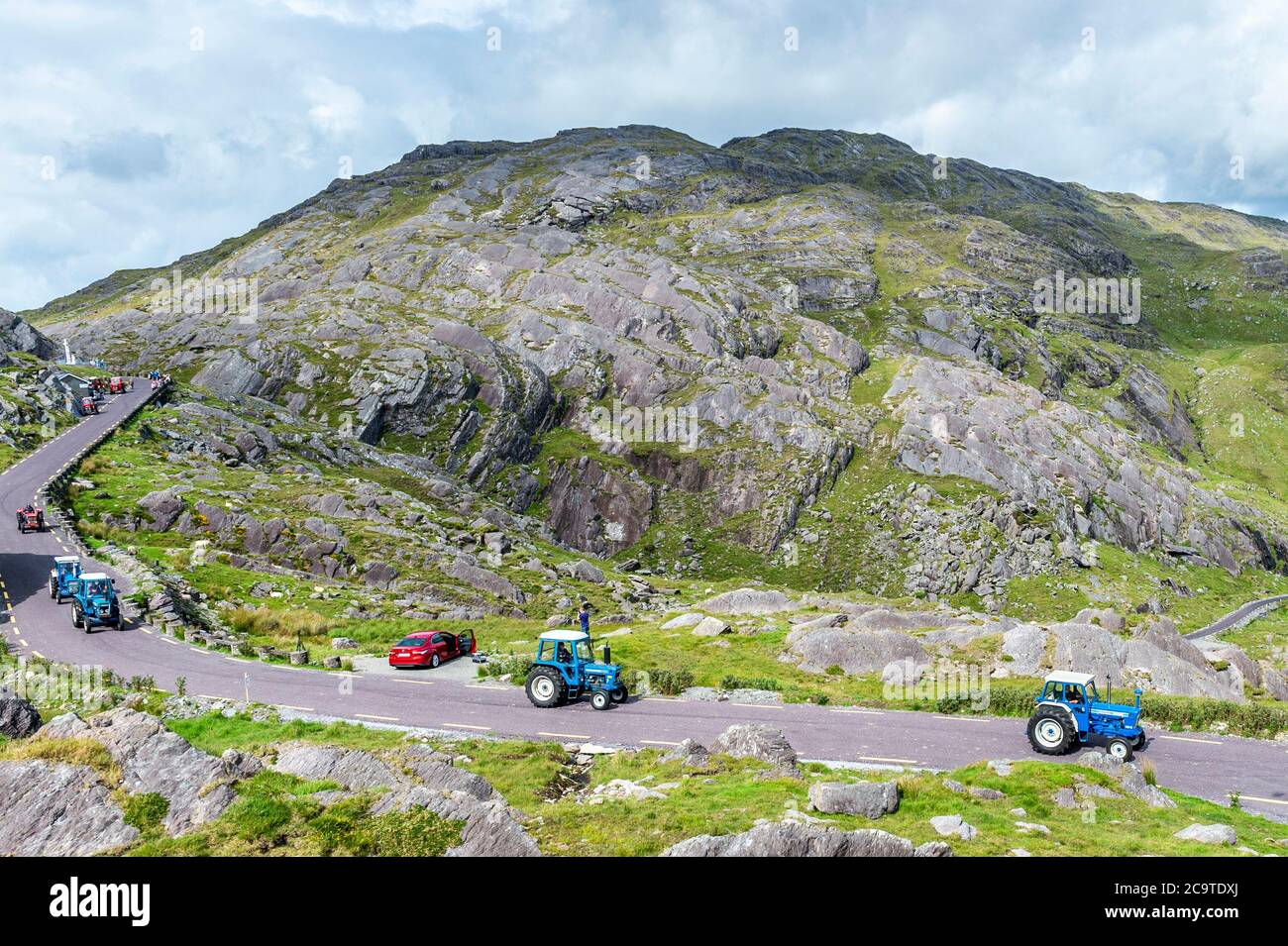 Adrigole, West Cork, Ireland. 2nd Aug, 2020. Sixteen vintage tractors ...
