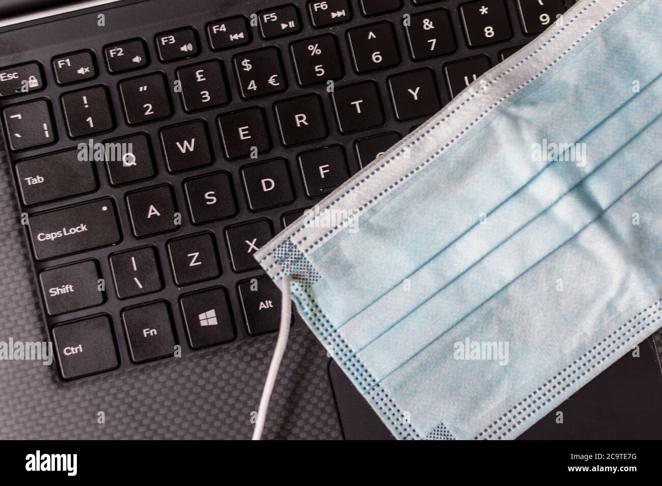 Computer keyboard and surgical face mask for coronavirus or covid19 ...
