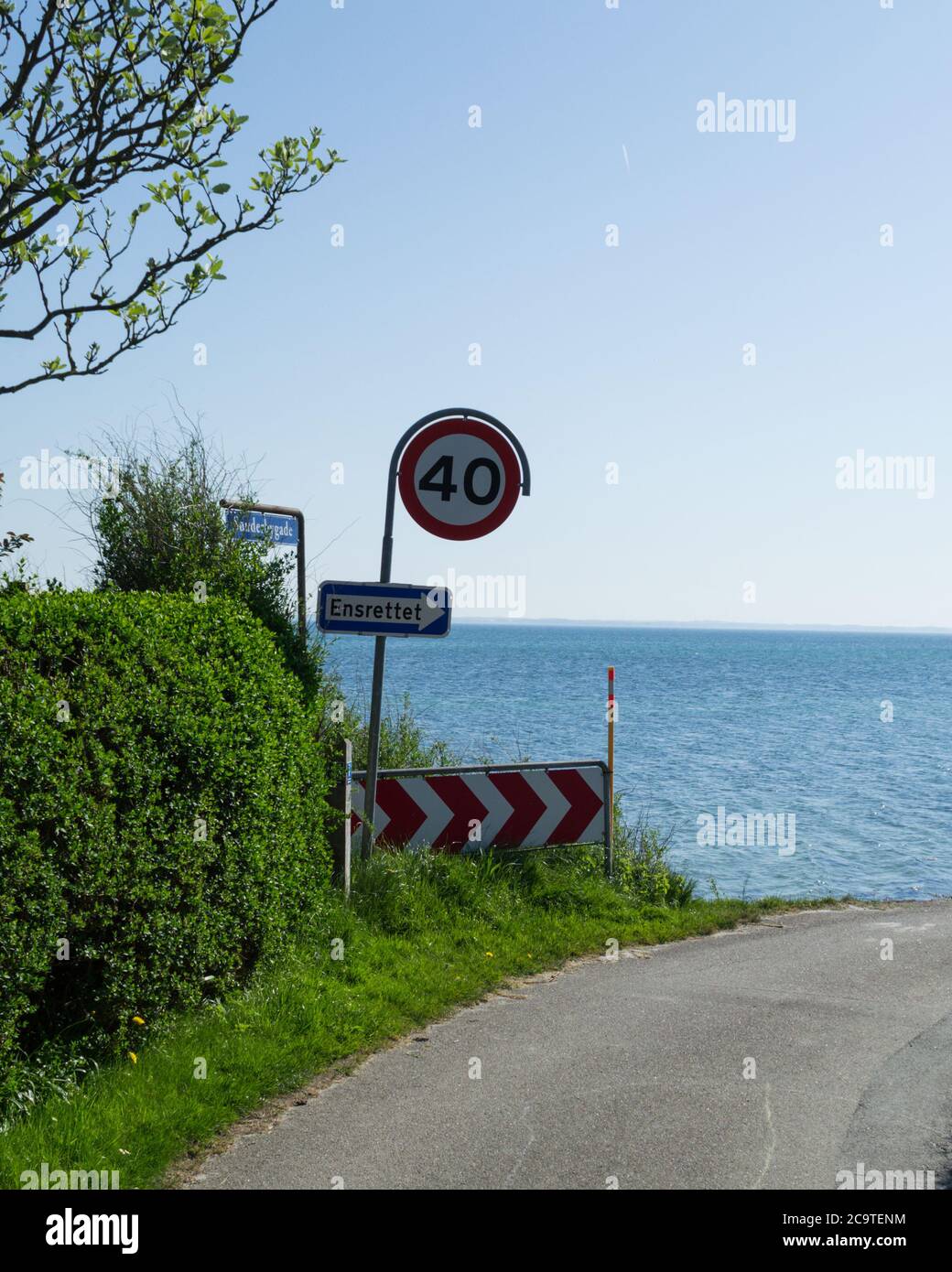 Danish Landscape Seaside Scenery with Road Stock Photo - Alamy