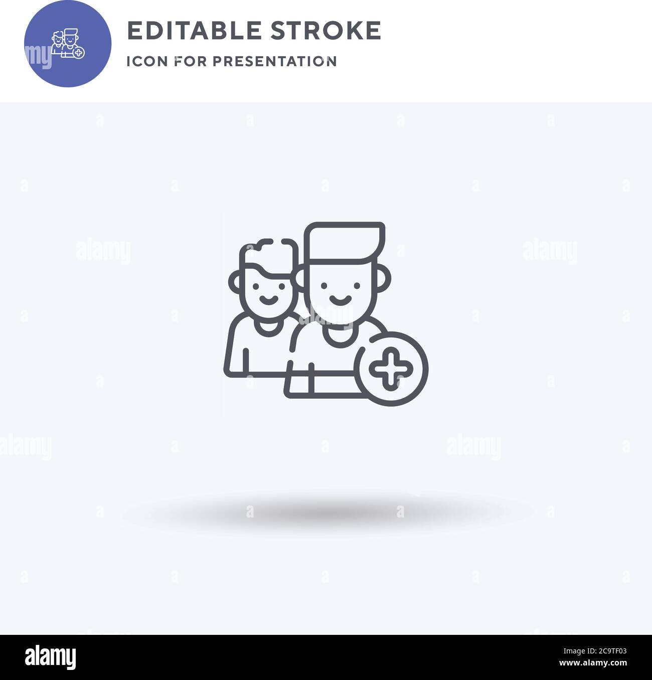 Add Friend icon vector, filled flat sign, solid pictogram isolated on ...