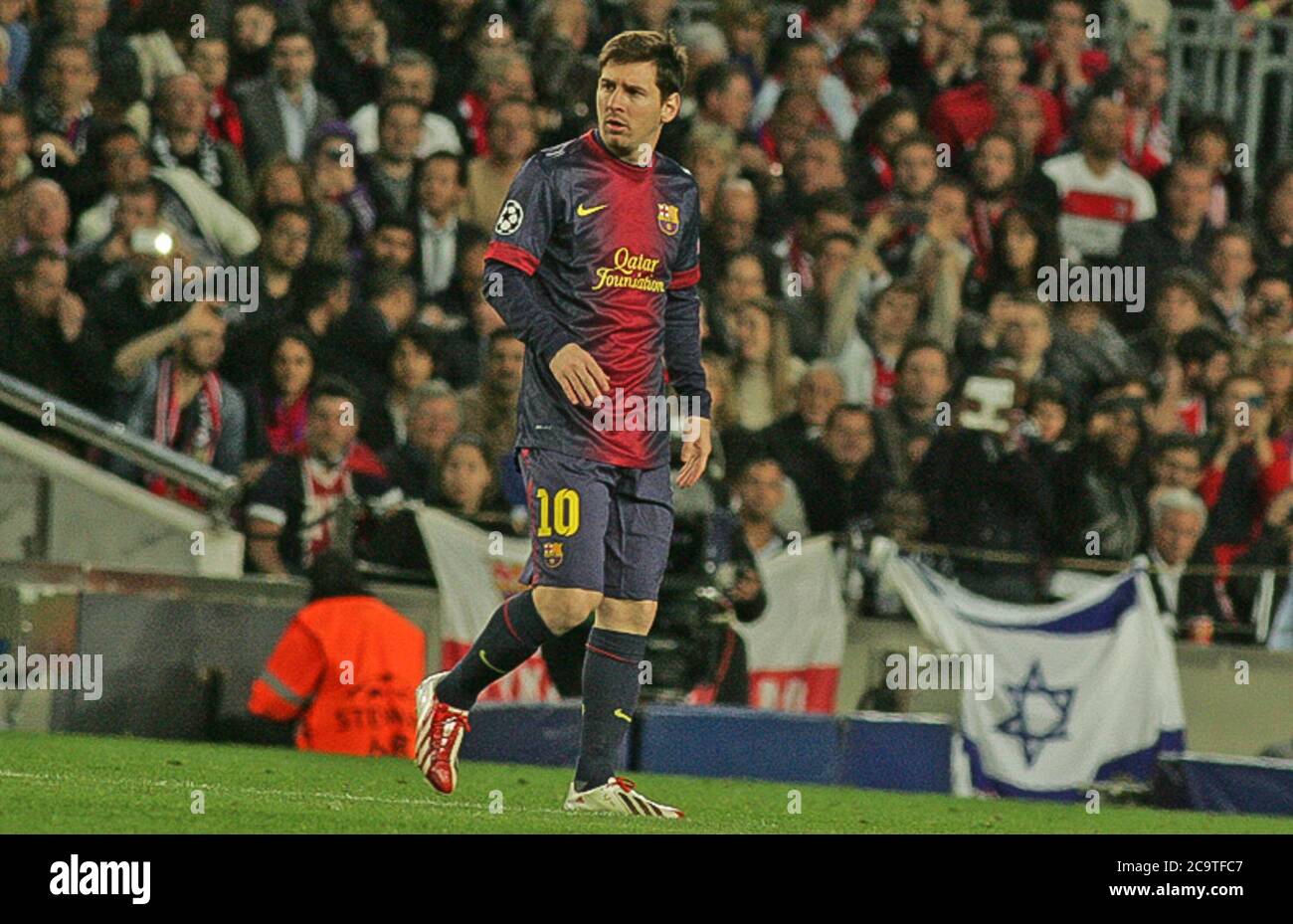 Lionel Messi During the Champion League2012 - 2013,FC Barcelone - Paris ...