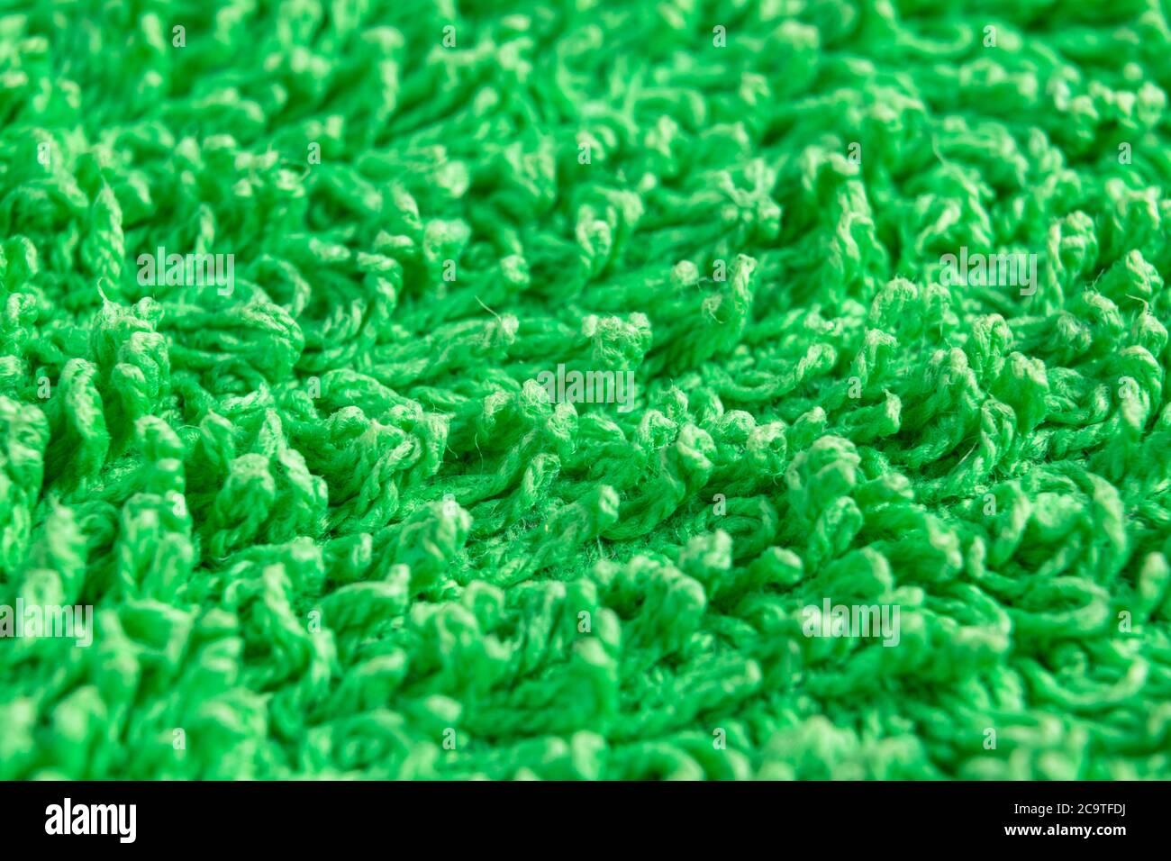 Macro shot green cotton fabric texture. Linen natural canvas texture ...