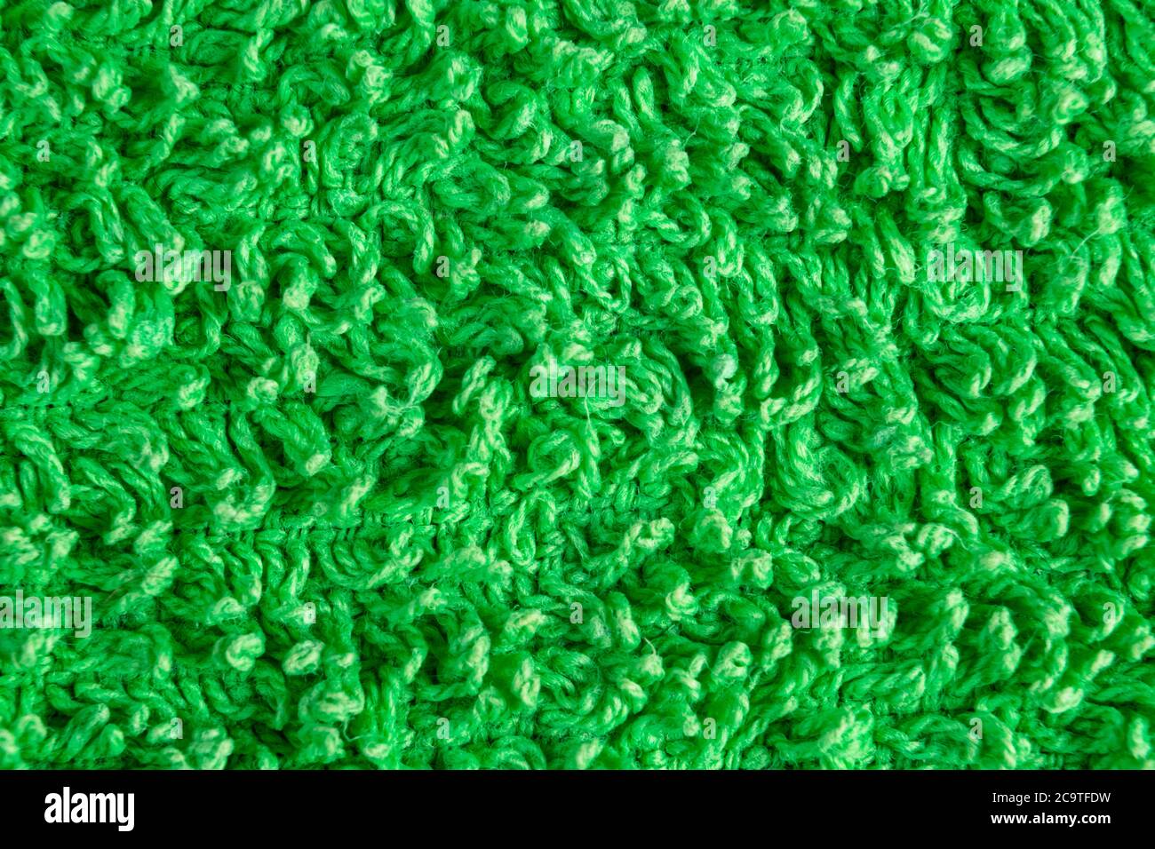 Macro shot green cotton fabric texture. Linen natural canvas texture ...