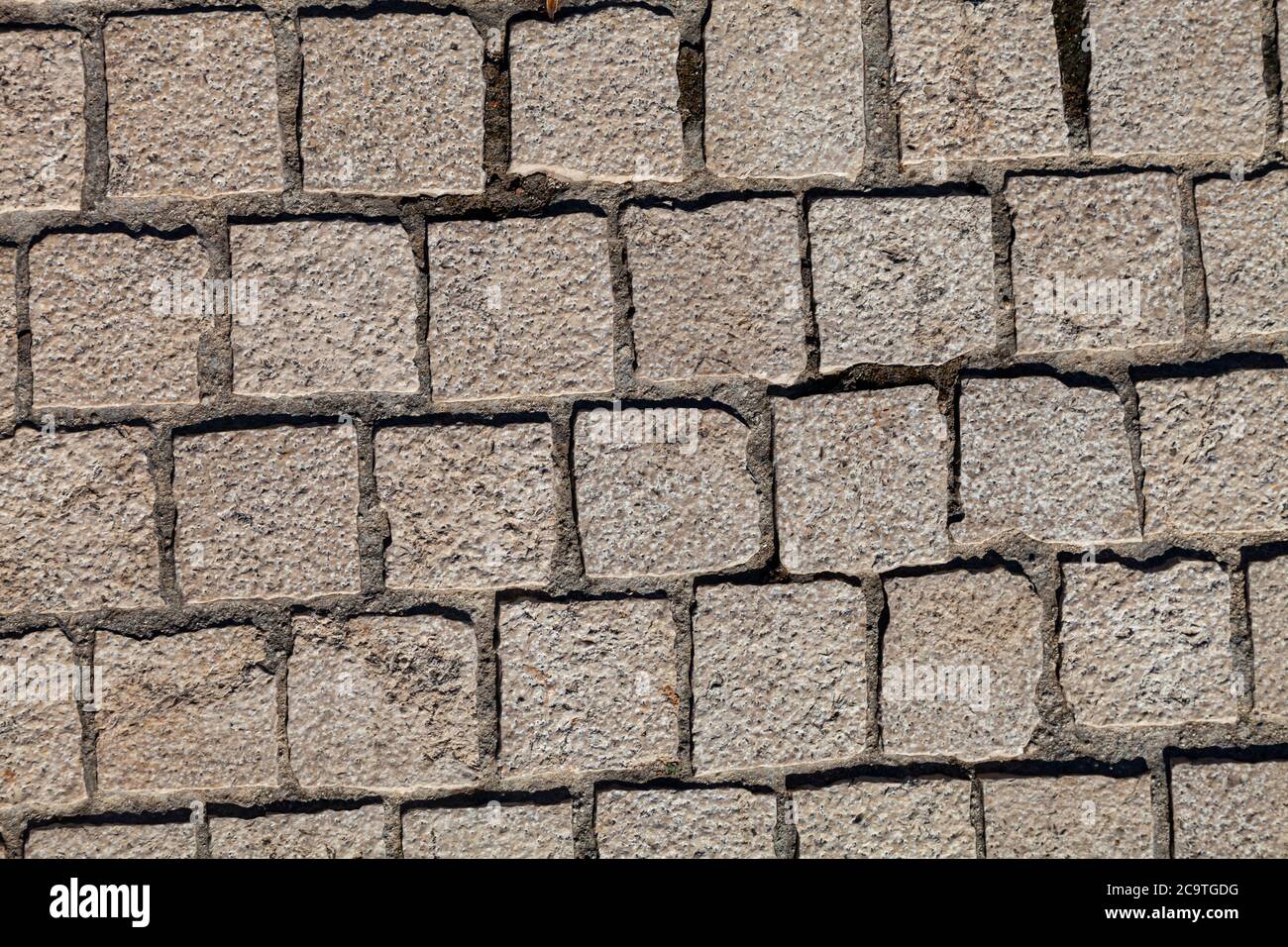 Stone pavement, close up. Gray path in the park, fragment Stock Photo ...