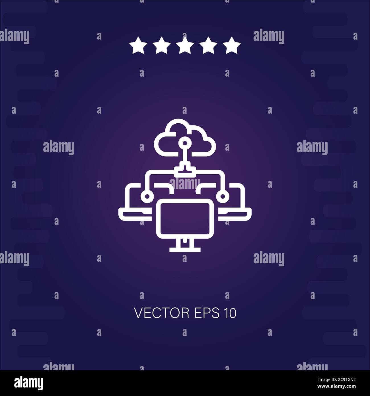 cloud service vector icon Stock Vector Image & Art - Alamy