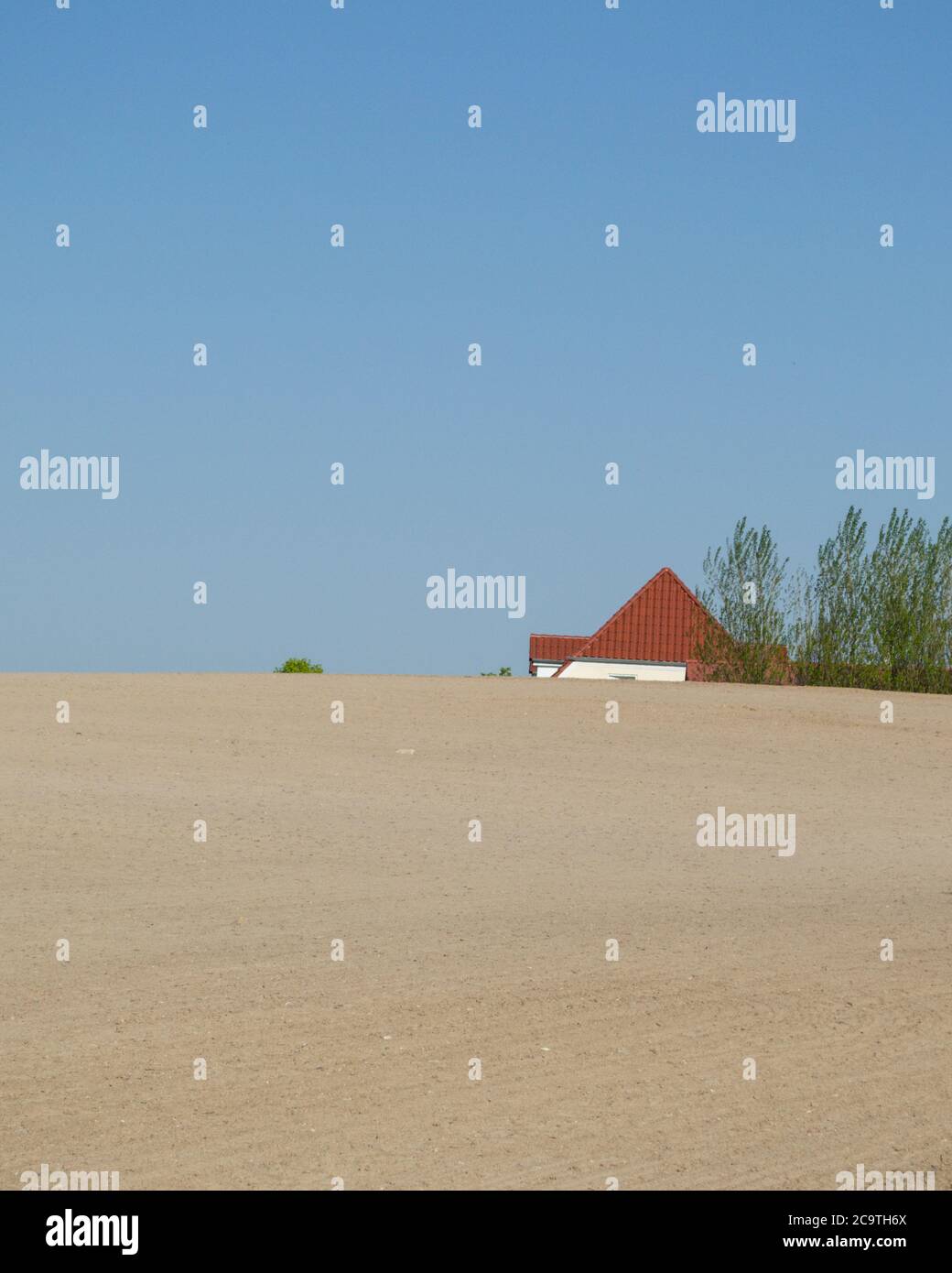 Traditional European House with Red Shingles in Denmark Stock Photo - Alamy