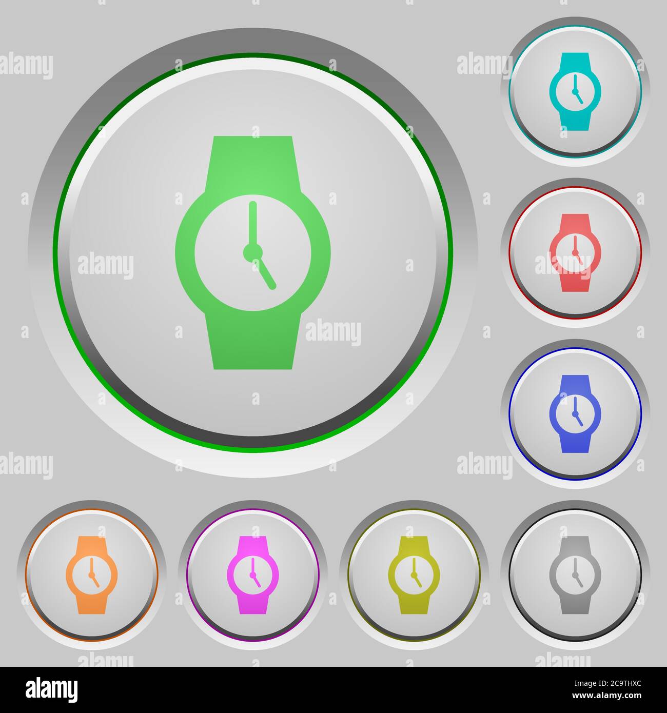 Second buttons Stock Vector Images - Alamy