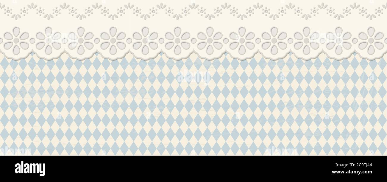 old vintage background with checkered pattern and patch with text O ...