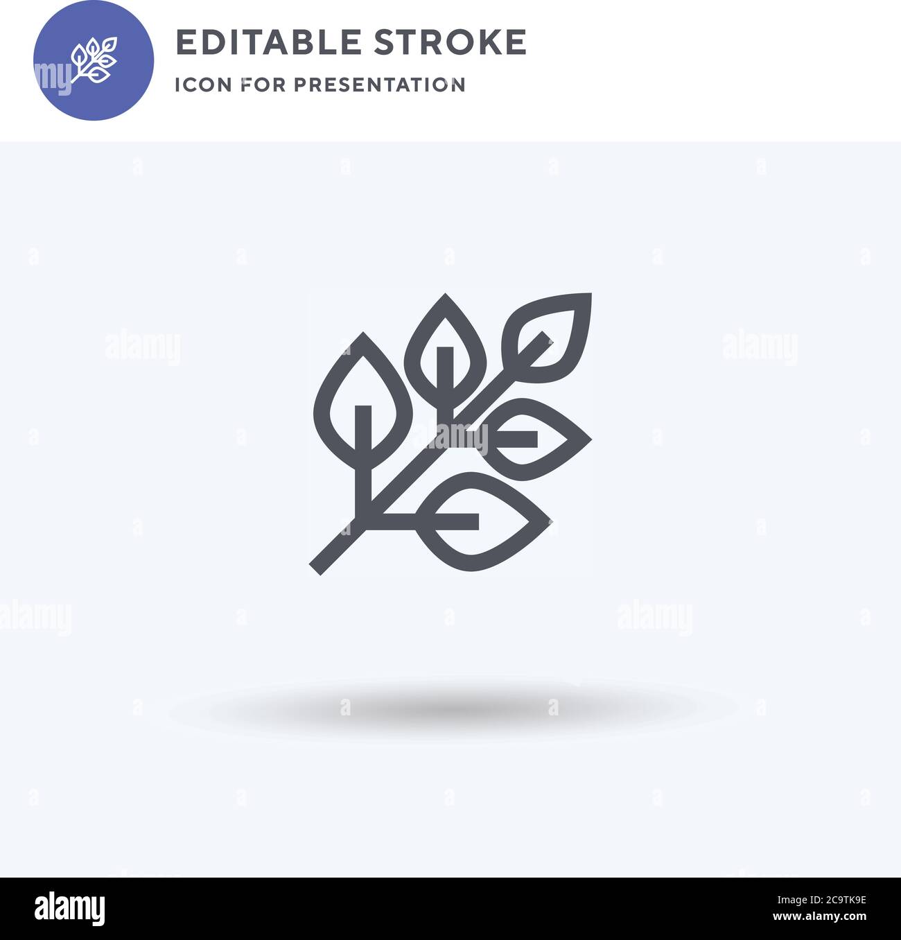 Basil icon vector, filled flat sign, solid pictogram isolated on white ...