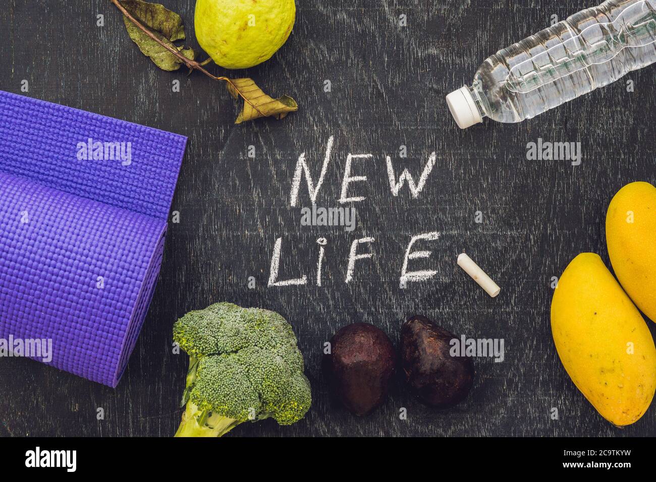 New life is written on chalk board. New life concept Stock Photo - Alamy