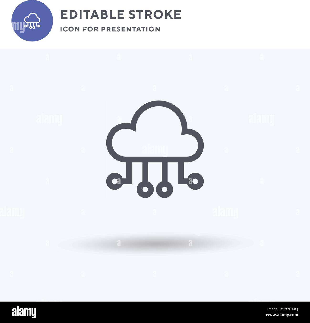 Cloud Computing icon vector, filled flat sign, solid pictogram isolated on white, logo ...
