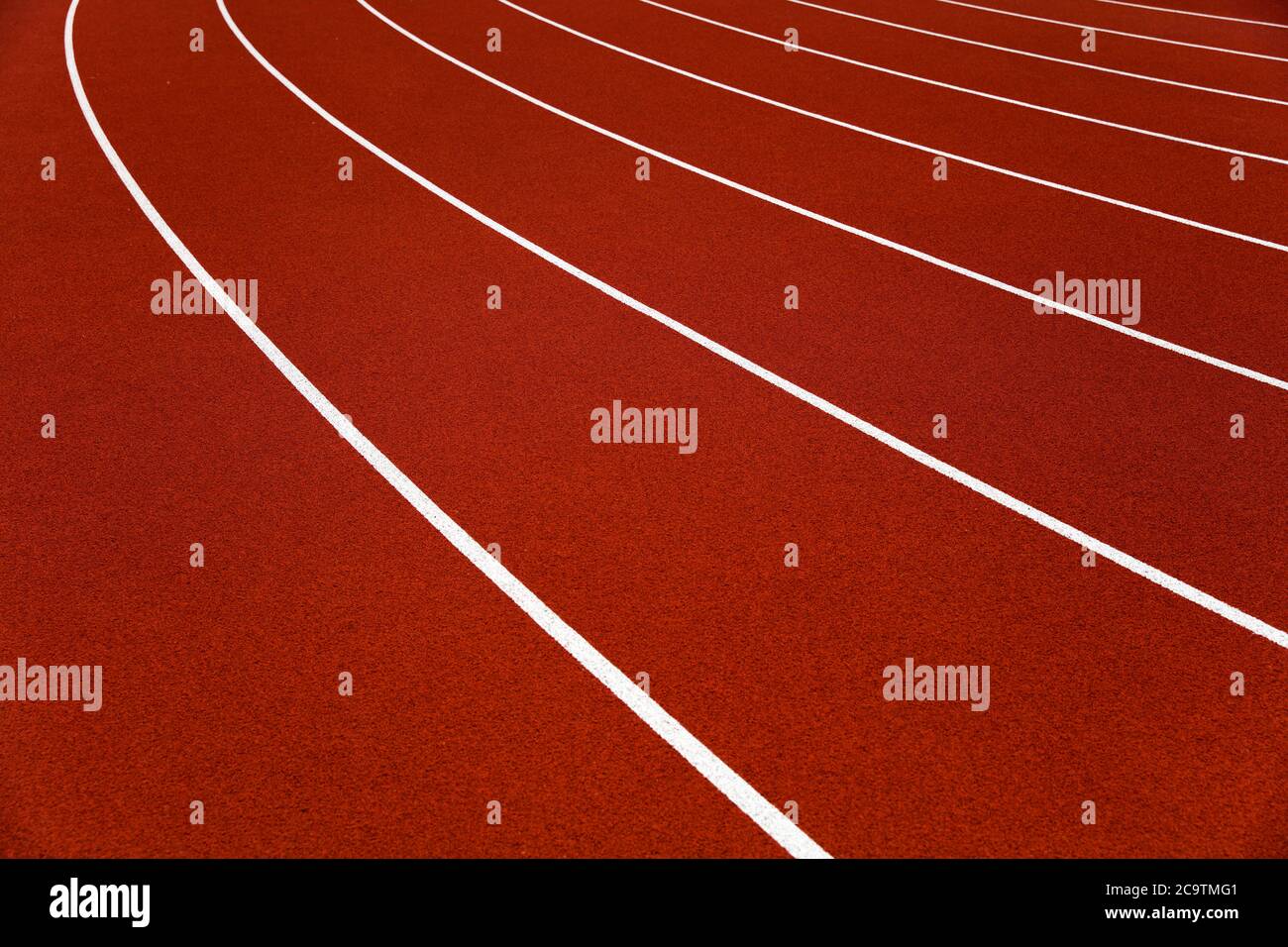 Closeup of the red stadium running tracks Stock Photo - Alamy
