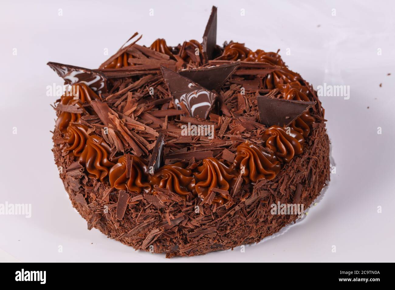 Delicous Cake chocolate with cream Stock Photo - Alamy