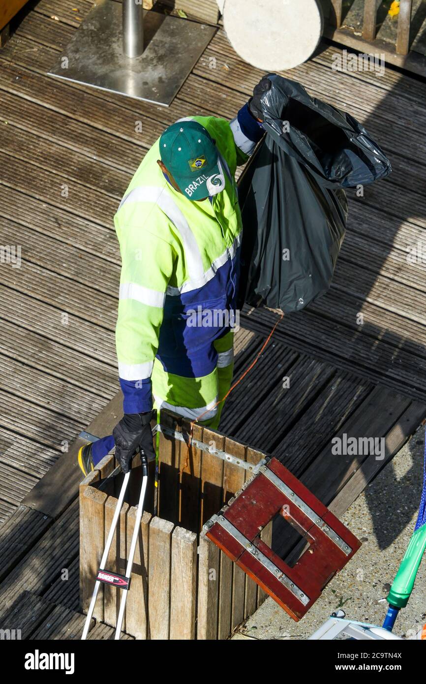 Urban cleaning service employee, Sainte-Adresse, Seine-Maritime ...