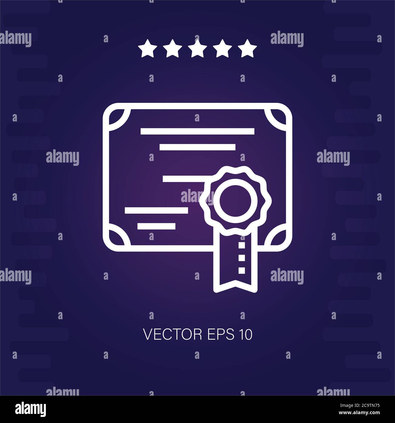 certification vector icon Stock Vector Image & Art - Alamy