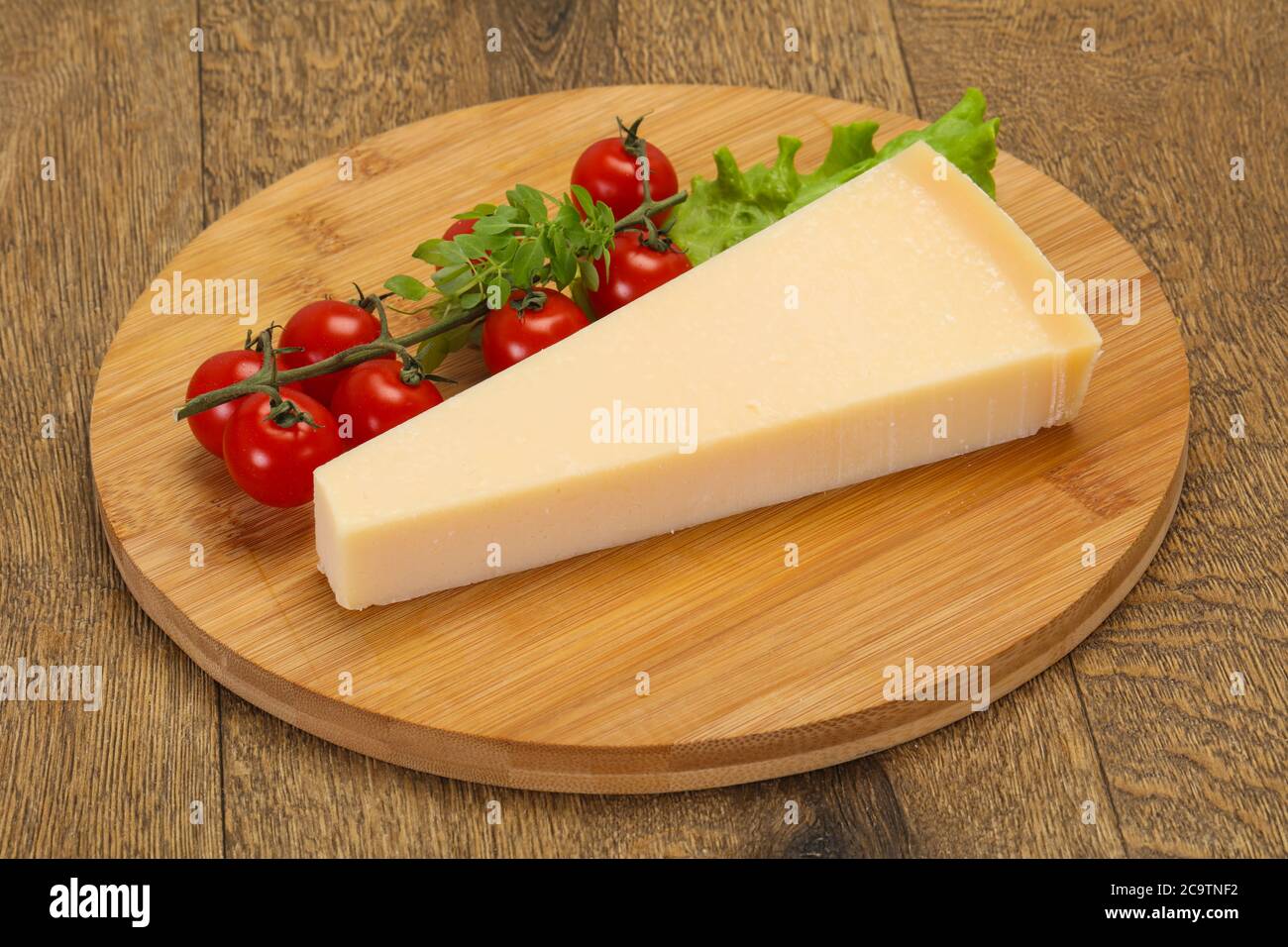 Italian traditional parmesan cheese triangle served salad Stock Photo ...
