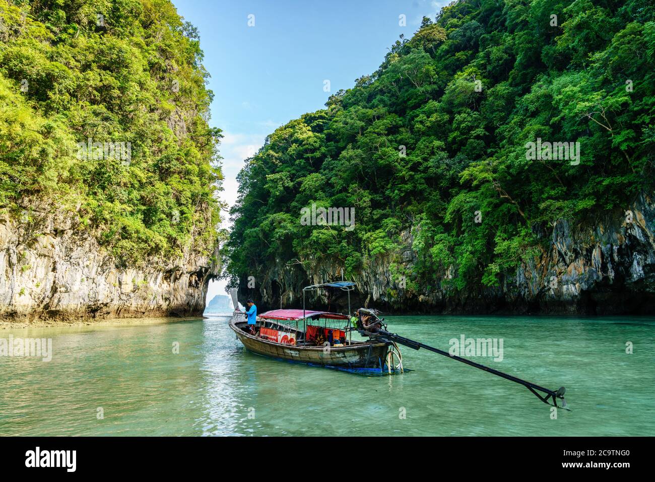 Krabi, Thailand, November 7, 2017: Traditional Thai motor boat by the ...
