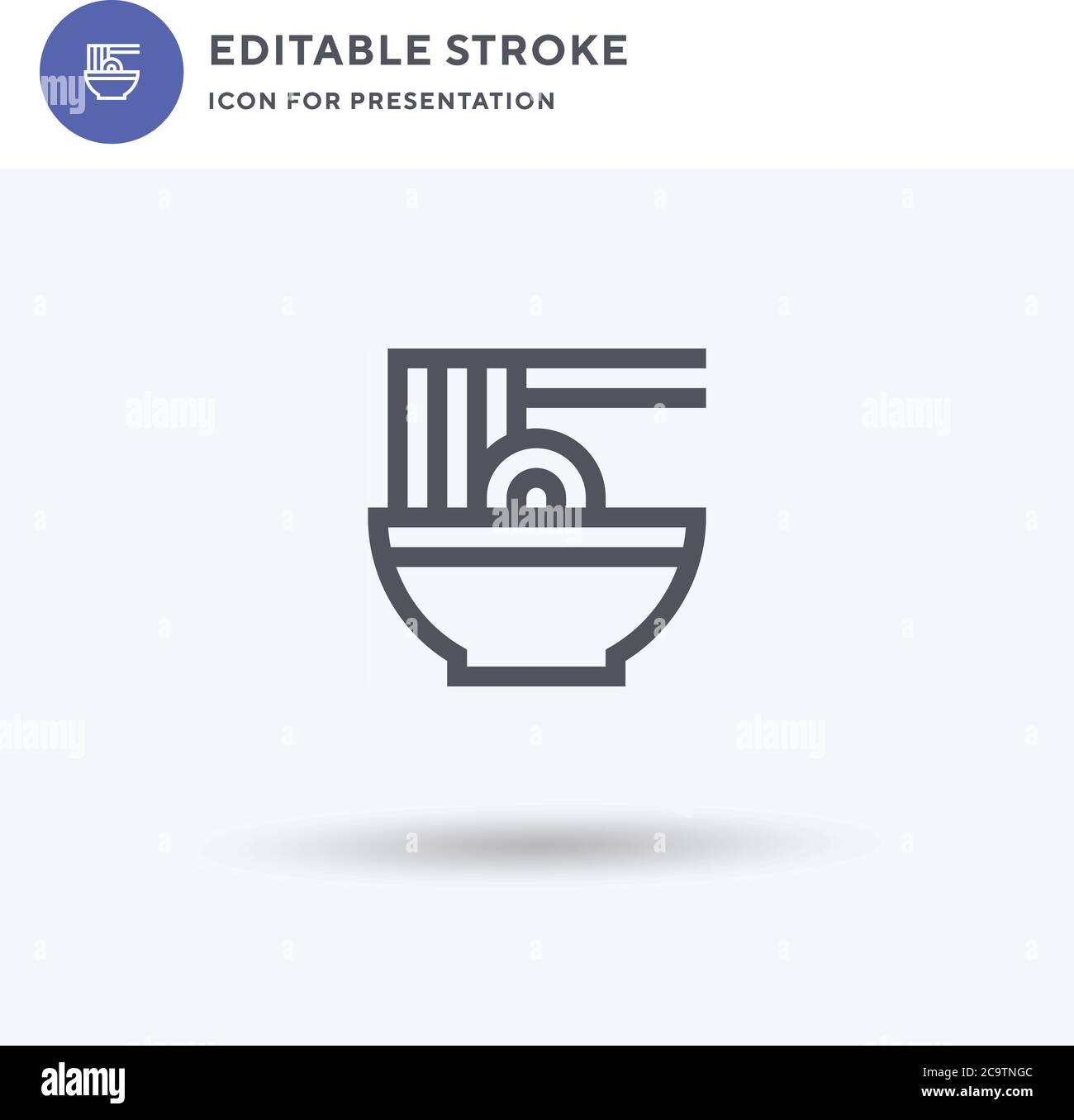 Ramen icon vector, filled flat sign, solid pictogram isolated on white ...