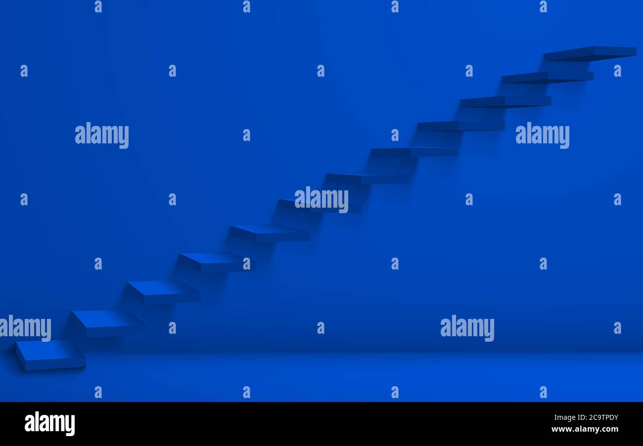 Blue carpet stairs Stock Vector Images - Alamy