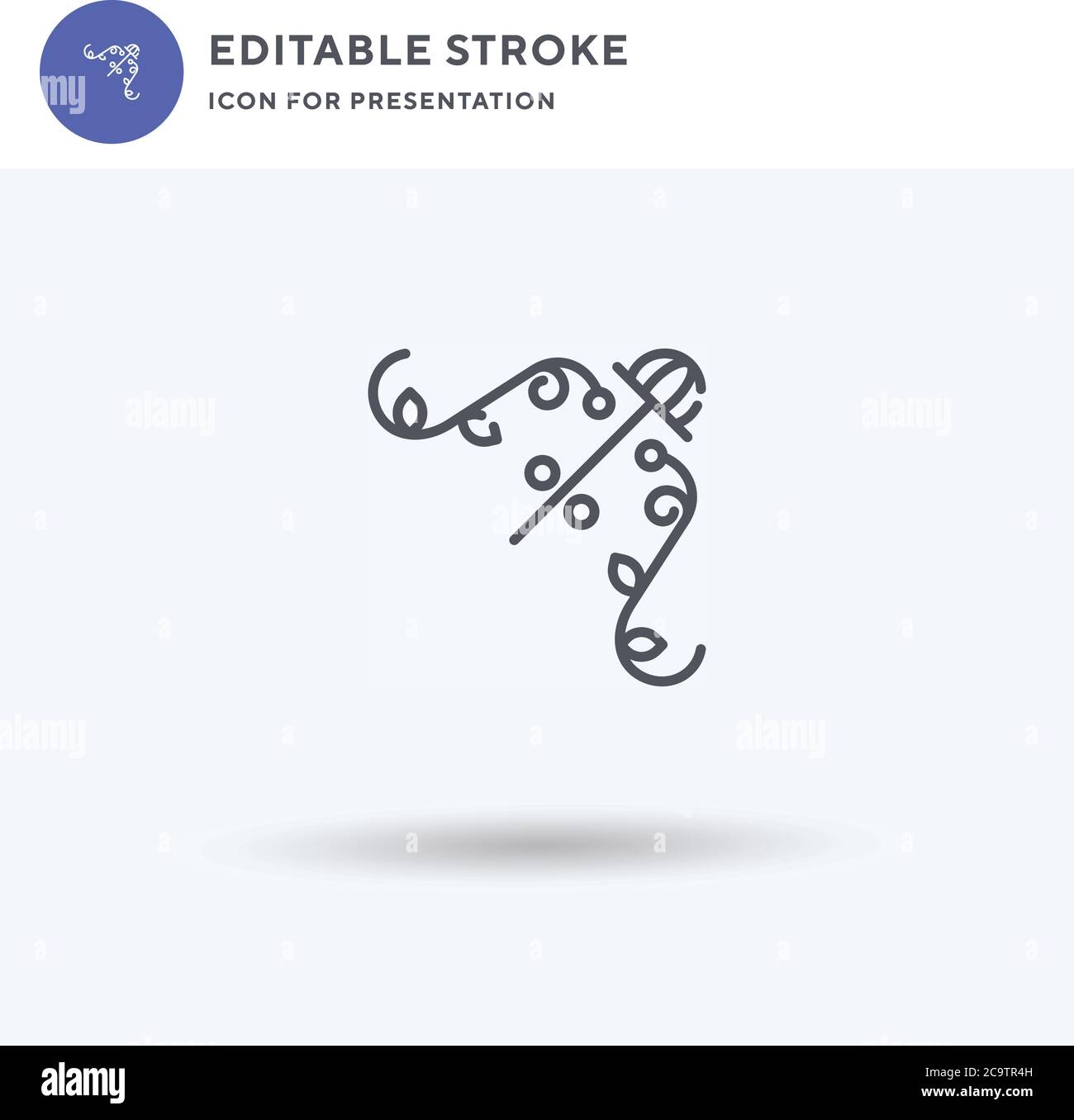 Floral Design icon vector, filled flat sign, solid pictogram isolated ...