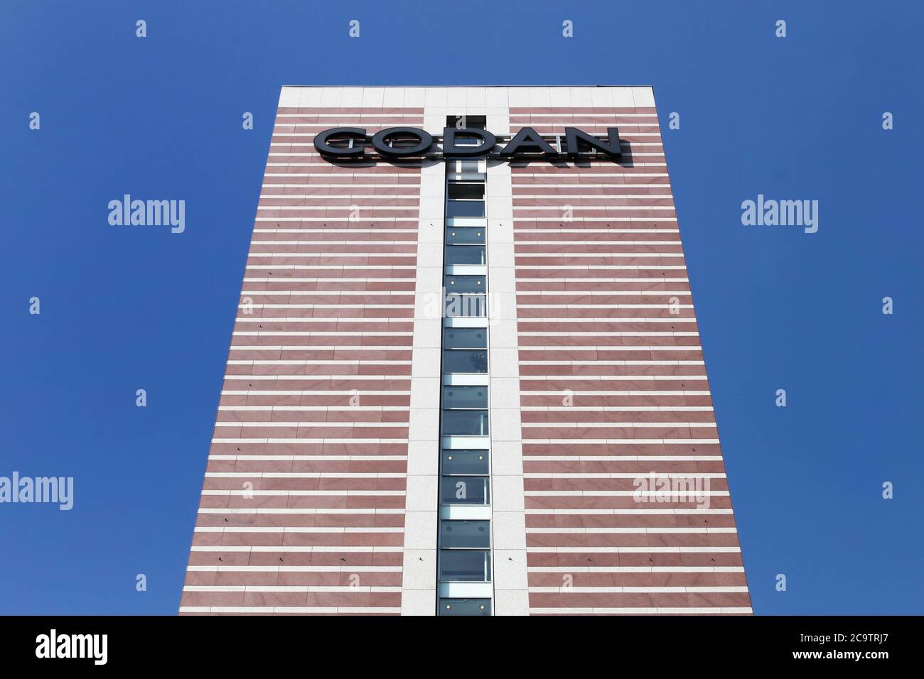 Copenhagen, Denmark, August 2, 2019: Codan building in Copenhagen ...