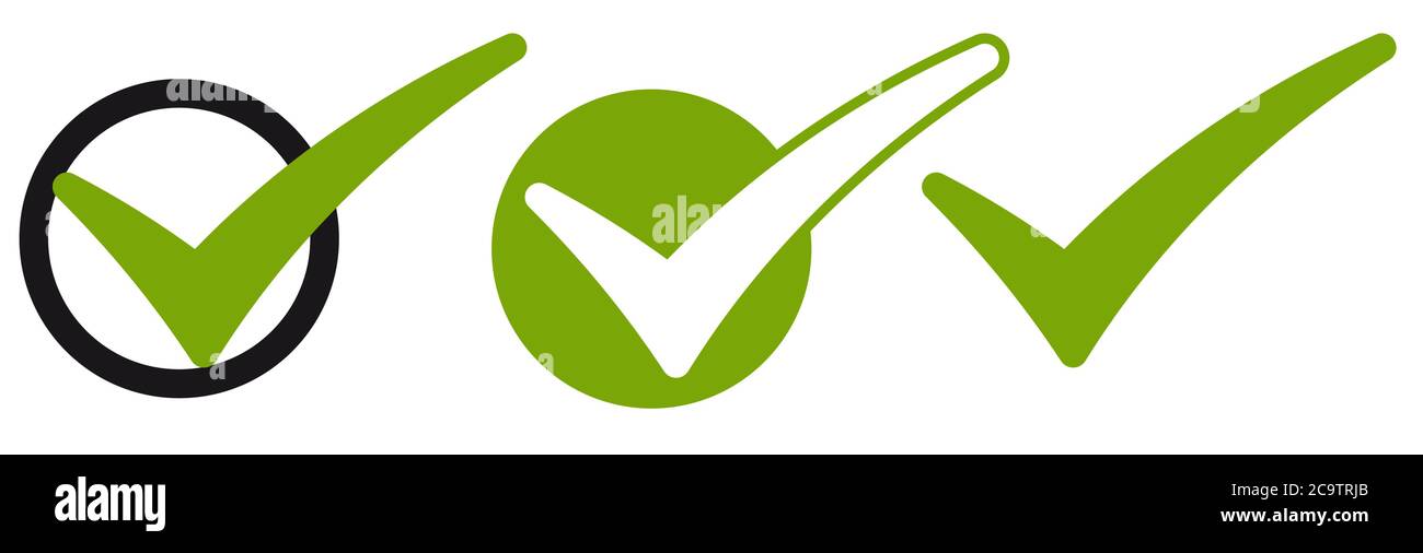 collection of different green success check marks Stock Vector Image ...