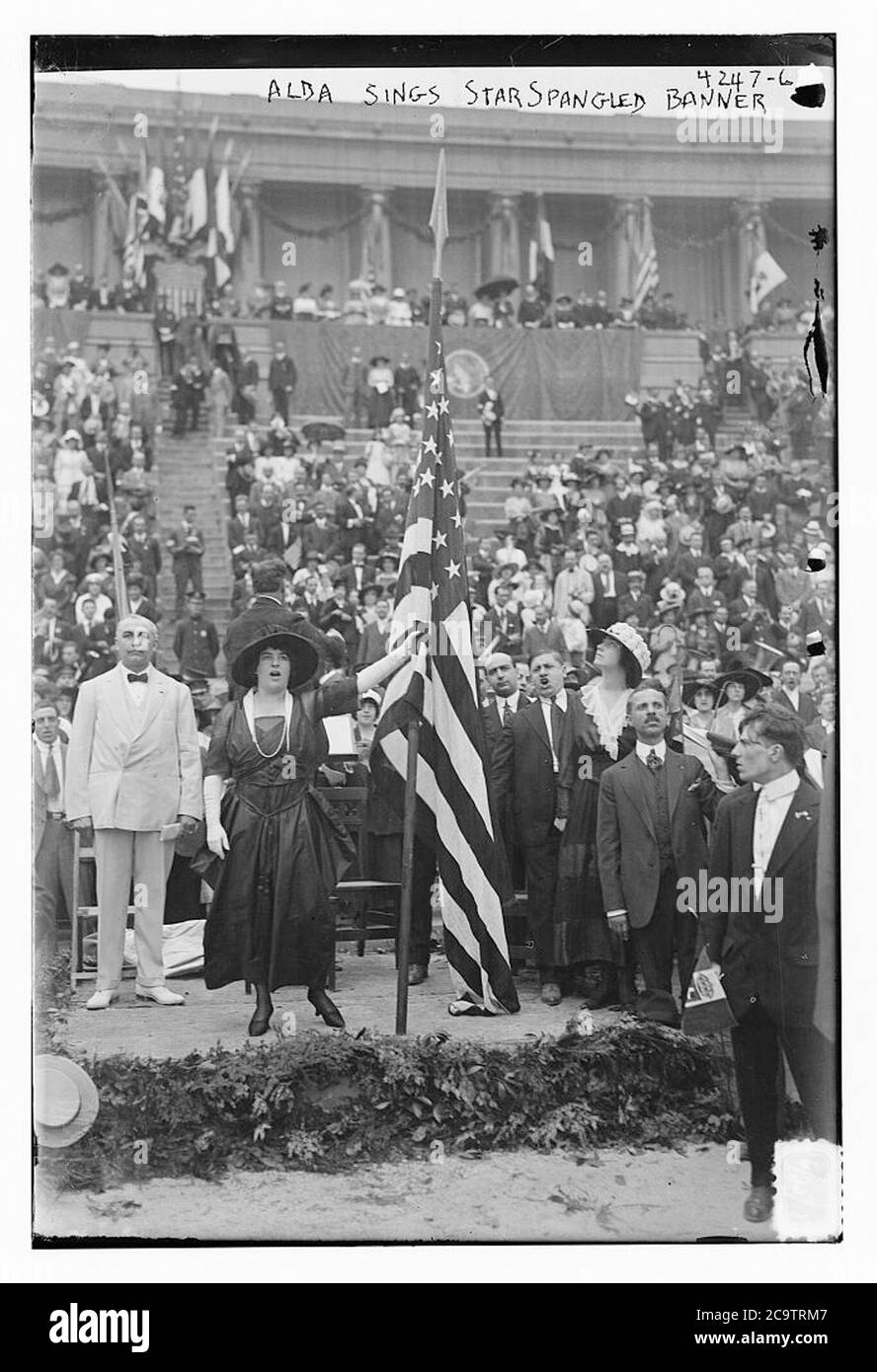Star spangled banner black and white hi-res stock photography and ...