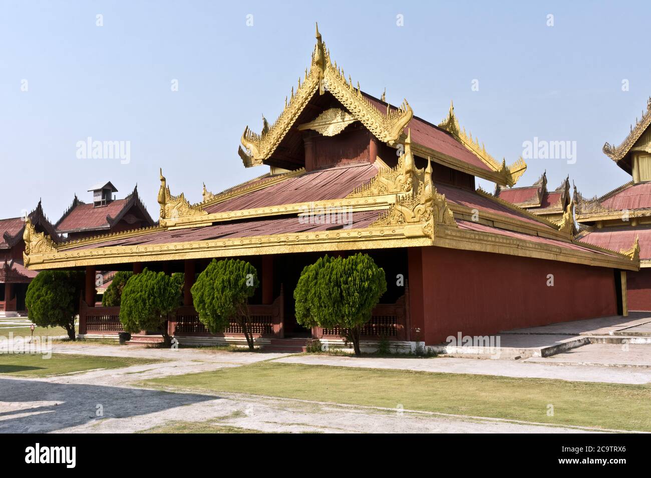 Historic Temple of Mandalay Royal Palace (Mya Nan San Kyaw), Mandalay, Myanmar, (Burma), Asia ...