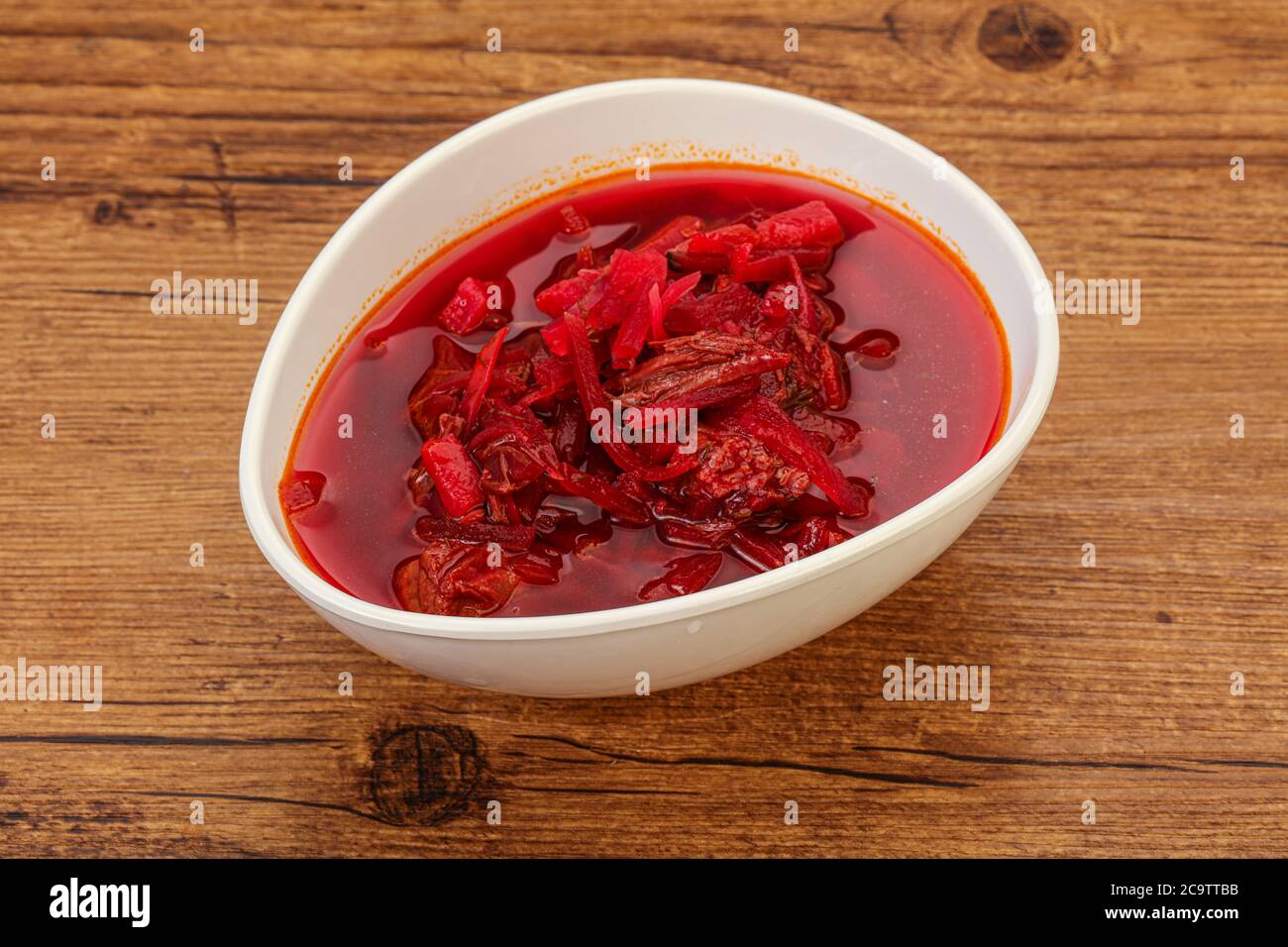 Russian traditional Borsch soup with cabbage and beef Stock Photo - Alamy